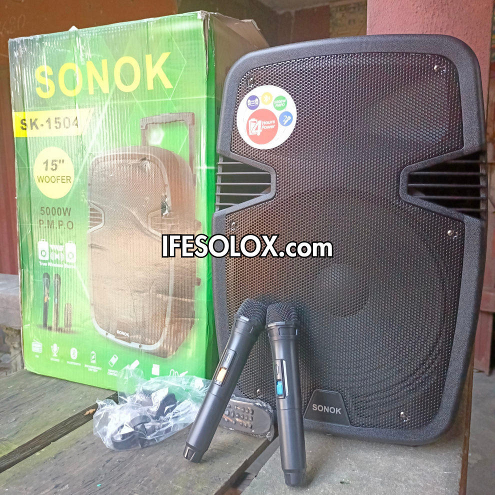 SONOK SK-1504 15-inch Professional PA Multimedia Loudspeaker System wi ...