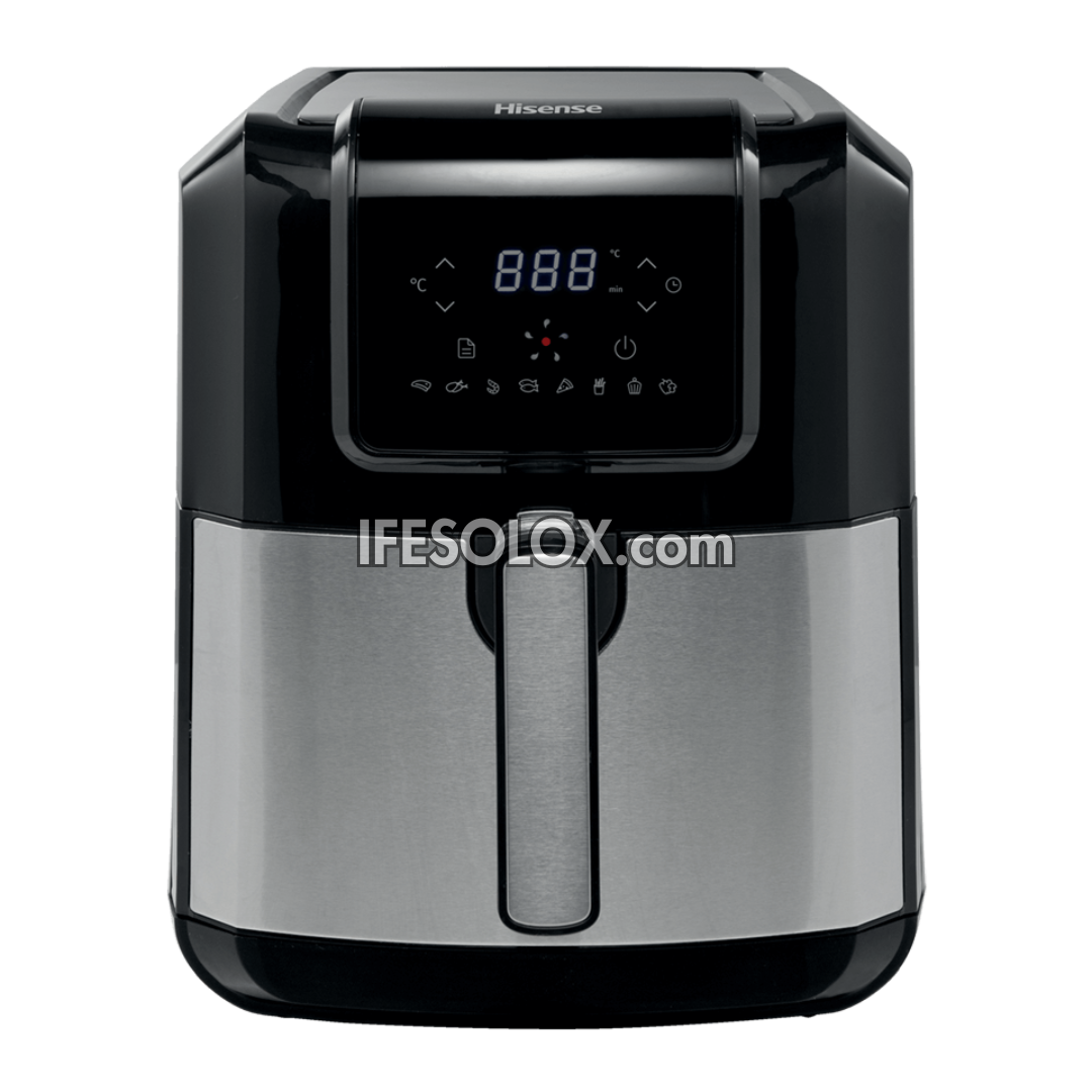 Hisense H06AFBS1S3 6.3Liters Air Fryer with 1700W, Dual Baskets and Mu ...
