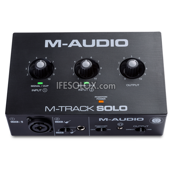 M-AUDIO M-Track Solo 2-Channel USB Audio Interface with 1 Crystal Prea ...