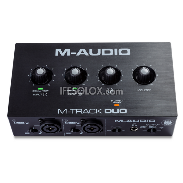 M-AUDIO M-Track Duo 2-Channel USB Audio Interface with 2 Crystal Pream ...