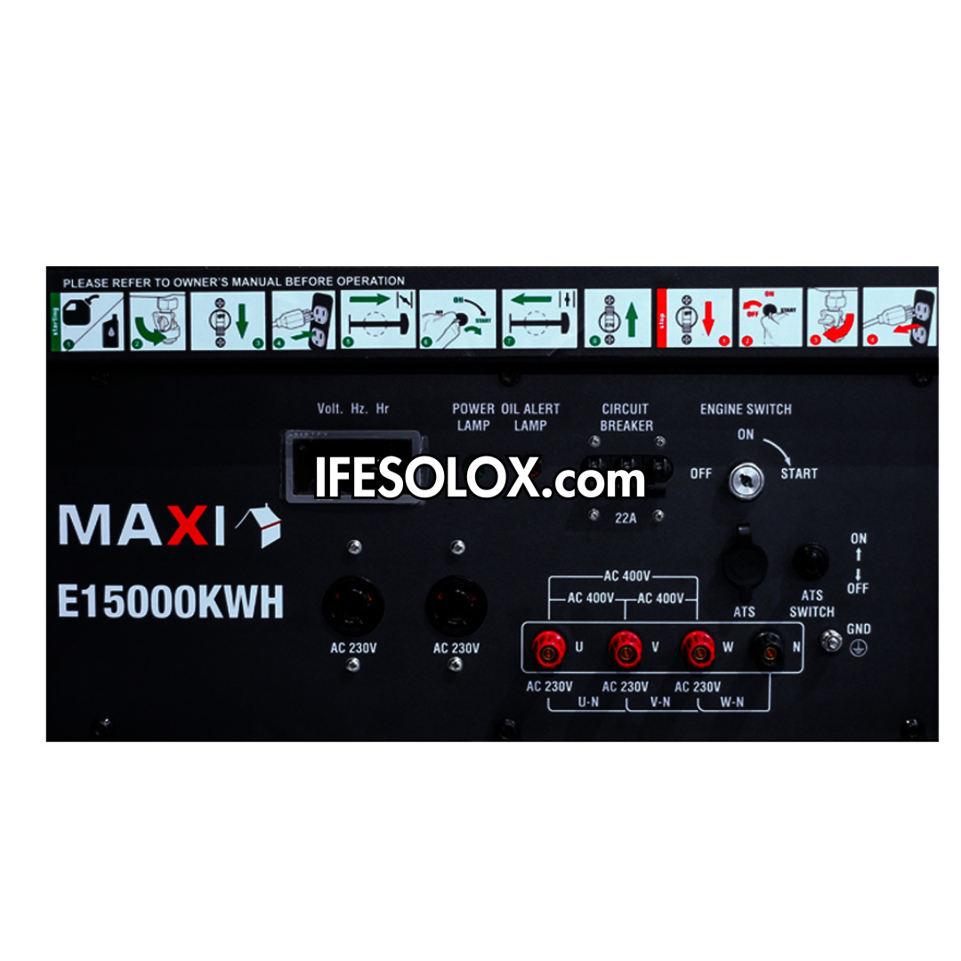 MAXI E15000KWH 18.75KVA Pure Copper Key Start Gasoline Generator with ...