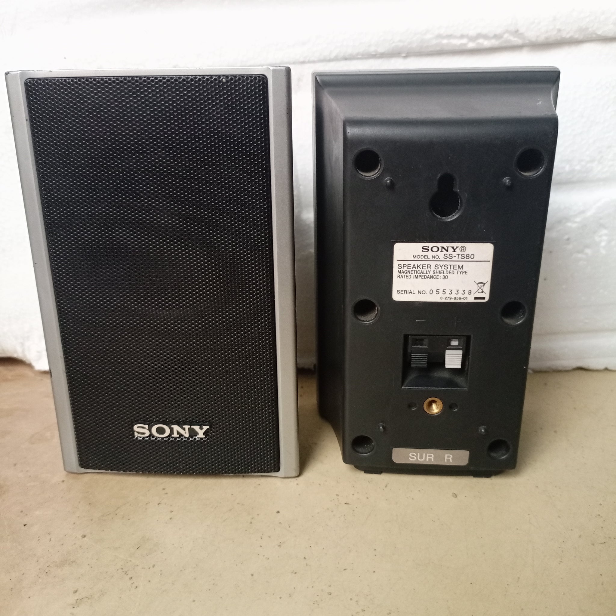 SONY SS-TS80 3 Ohms Home Theater Surround Speakers - Foreign Used ...
